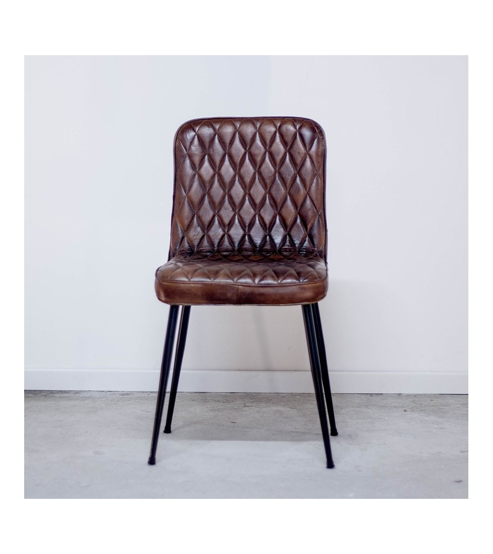 Chaise cuir capitonnée | Intérieur Créatif