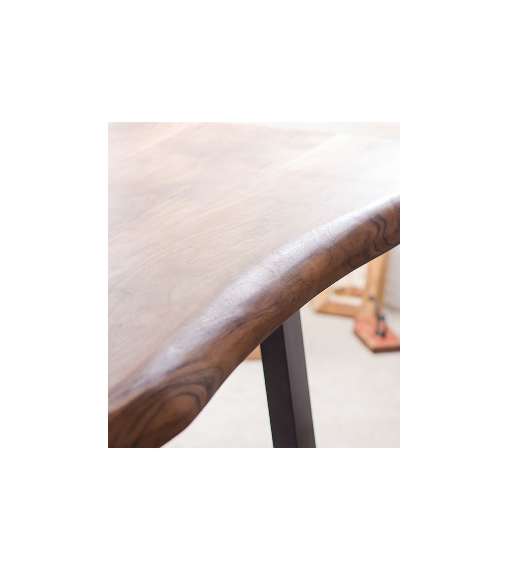 Table bois massif métal | Intérieur Créatif | Table à manger