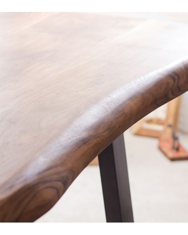 Table bois massif métal | Intérieur Créatif | Table à manger